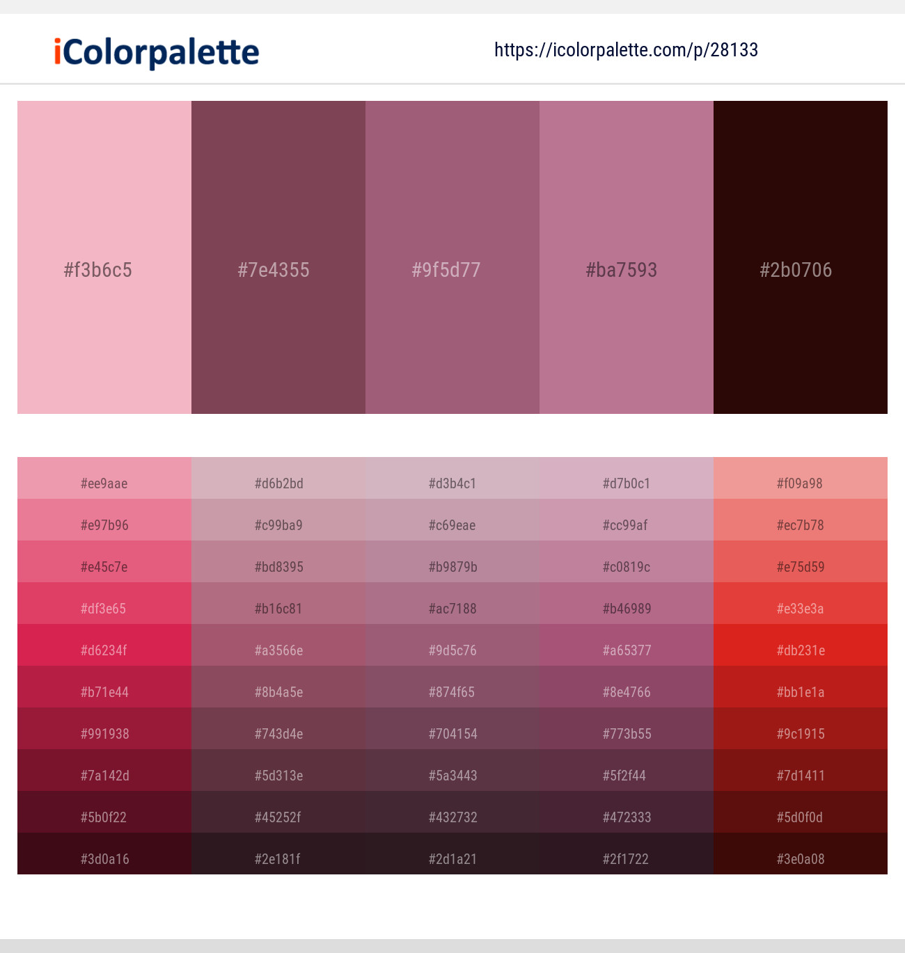 2 Latest Color Schemes with Azalea And Coral Tree Color tone ...