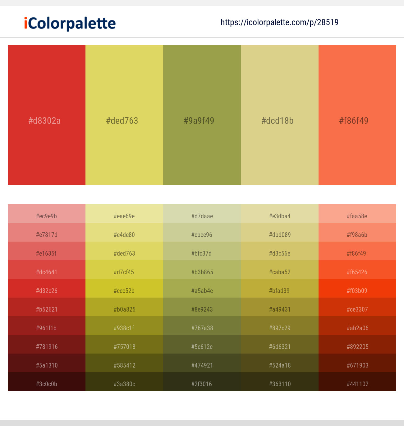 1+ Brandy And Persimmon Color Palettes & Gradient Ideas | iColorPalette