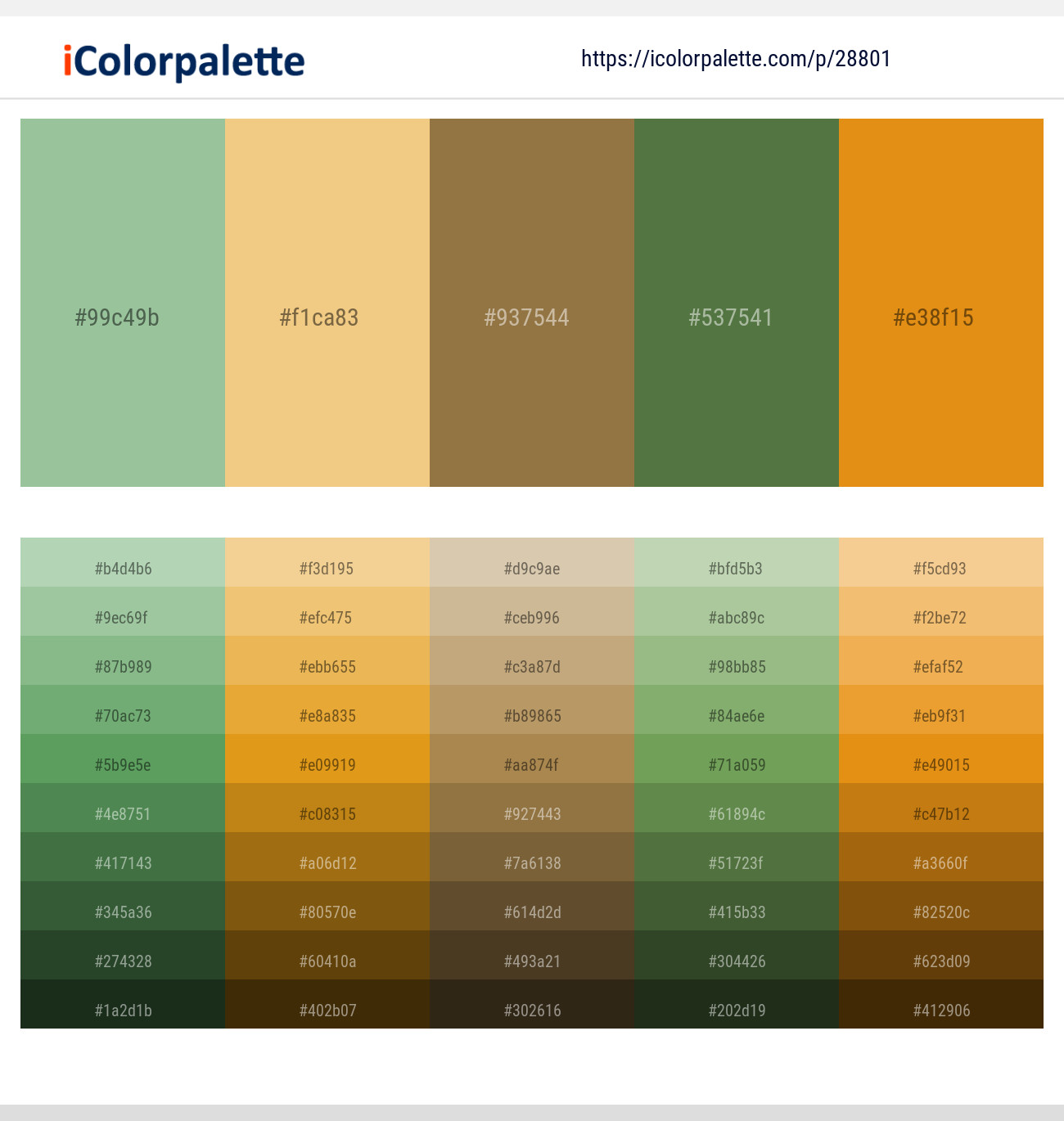 1+ Buff And Fern Green Color Palettes & Gradient Ideas | iColorPalette