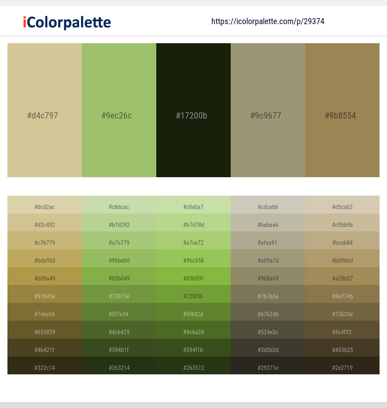10 Latest Color Schemes with Seaweed And Gurkha Color tone combinations ...
