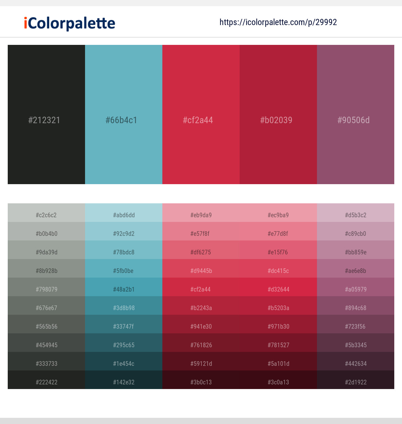 1+ Heavy Metal And Cardinal Color Palettes & Gradient Ideas | iColorPalette