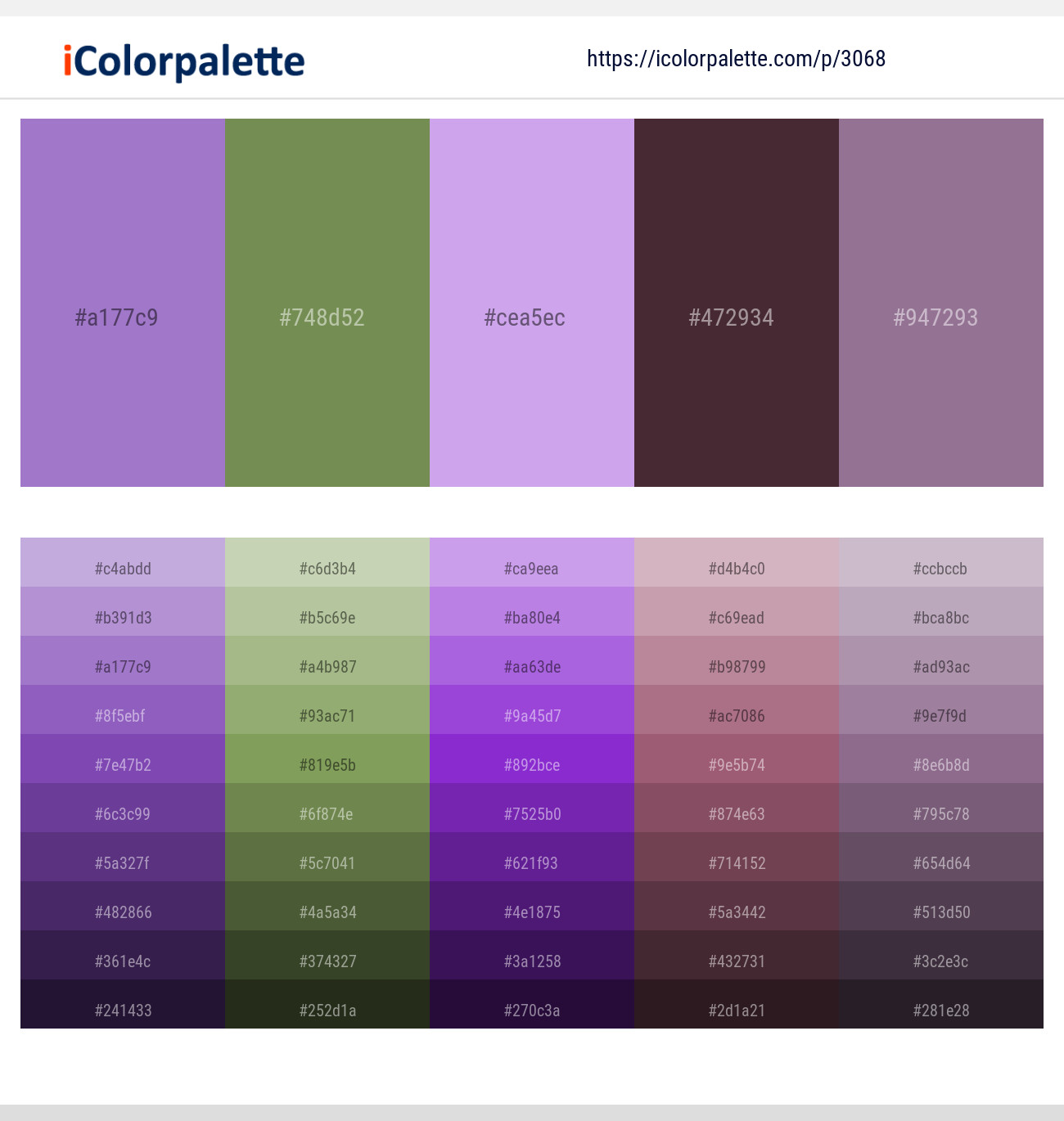 2 Latest Color Schemes with Amethyst And Mountbatten Pink Color tone ...