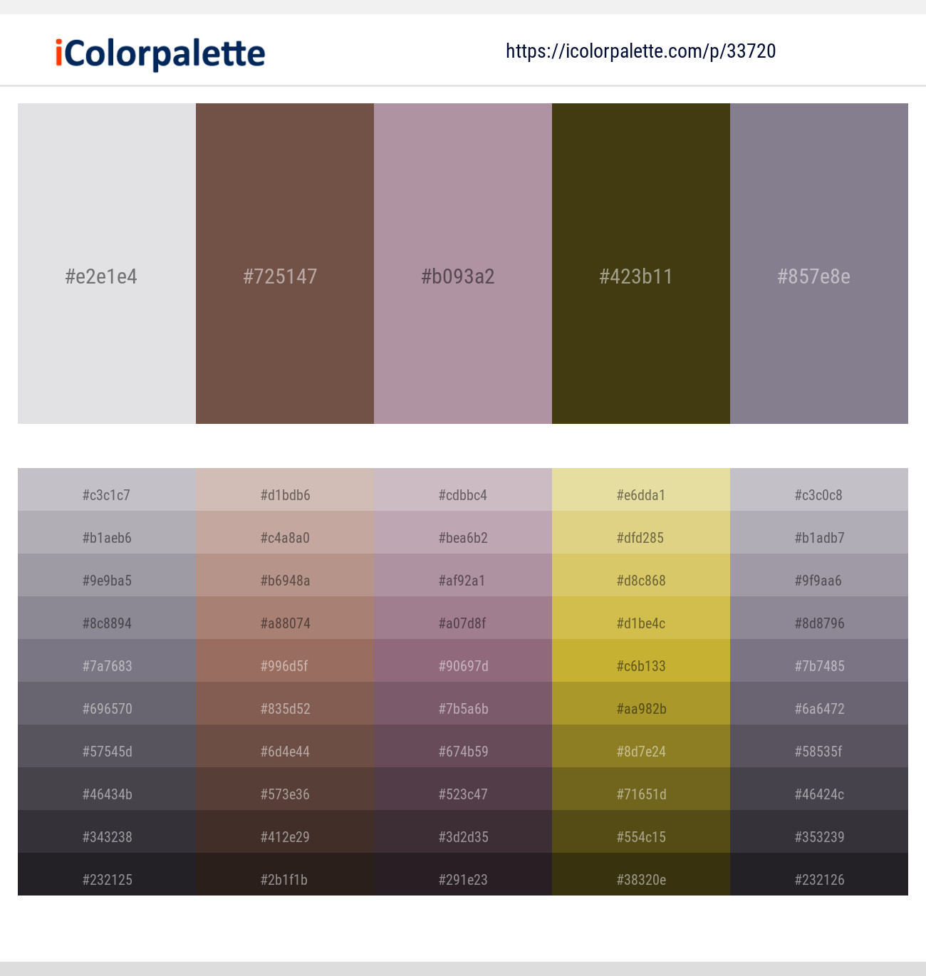 2 Latest Color Schemes with Dusty Gray And Camouflage Color tone ...