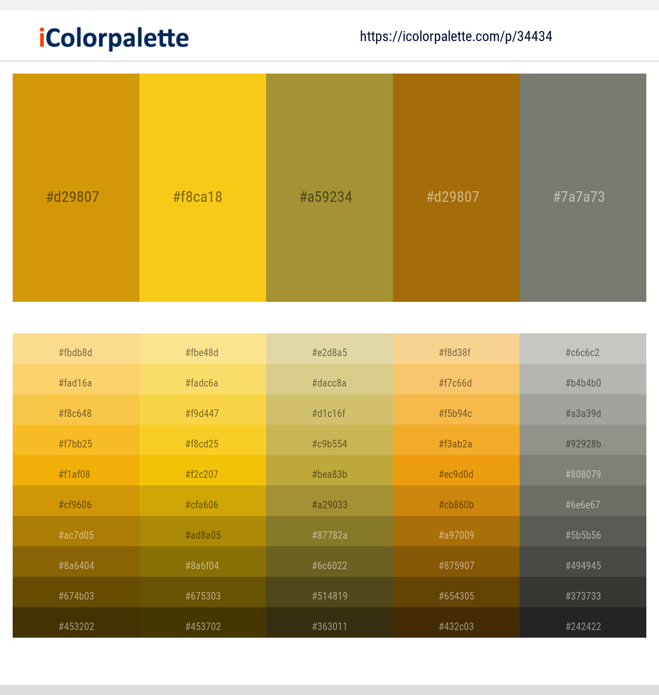 2 Latest Color Schemes with Lightning Yellow And Luxor Gold Color tone ...