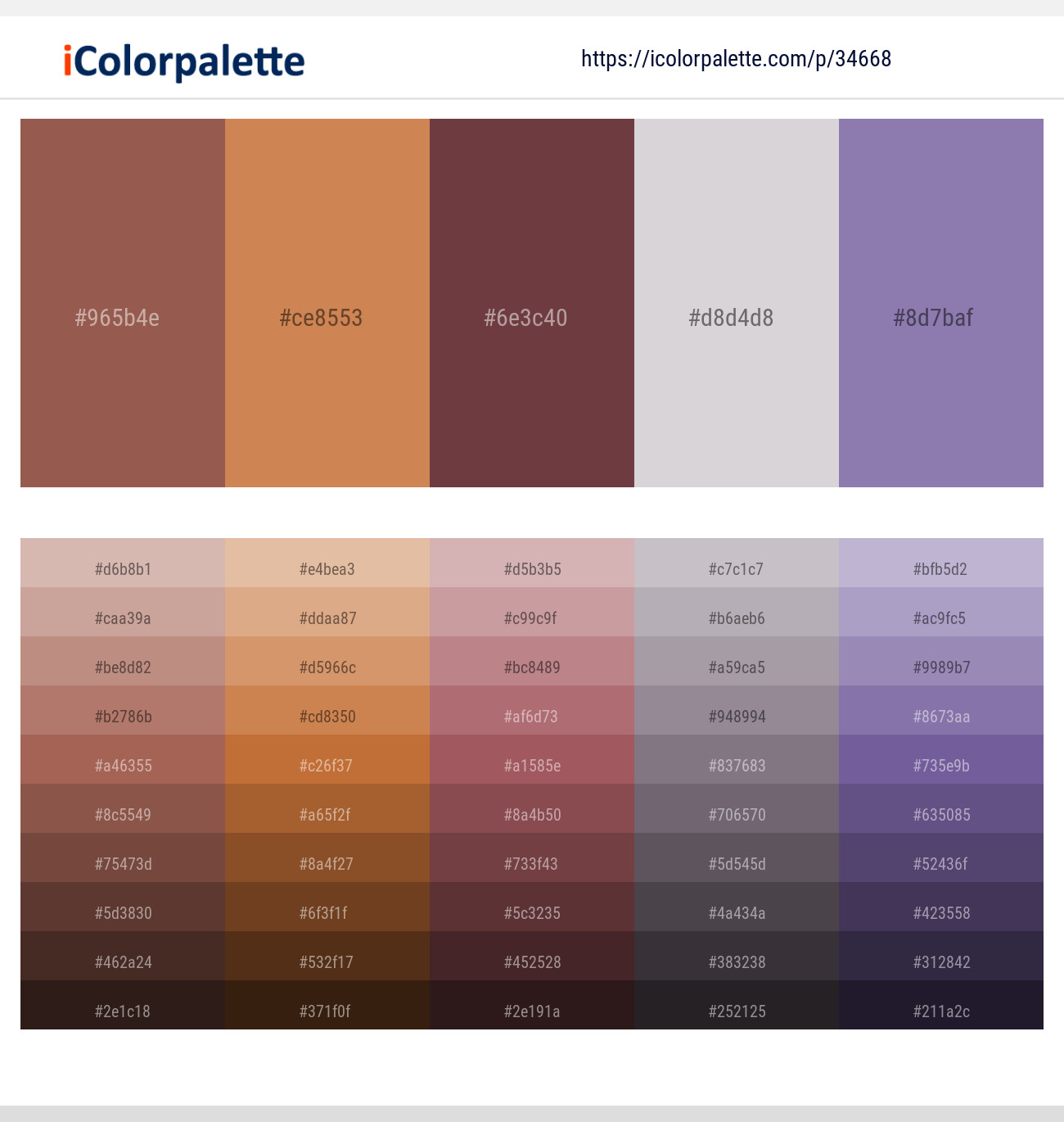 1 Latest Color Schemes with Copper Rust And Lavender Purple Color tone ...