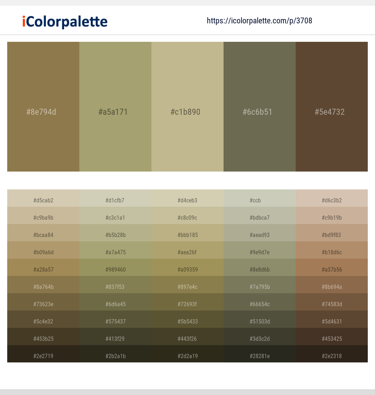Shadow – Donkey Brown – Indian Khaki – Kokoda – Millbrook Color scheme ...