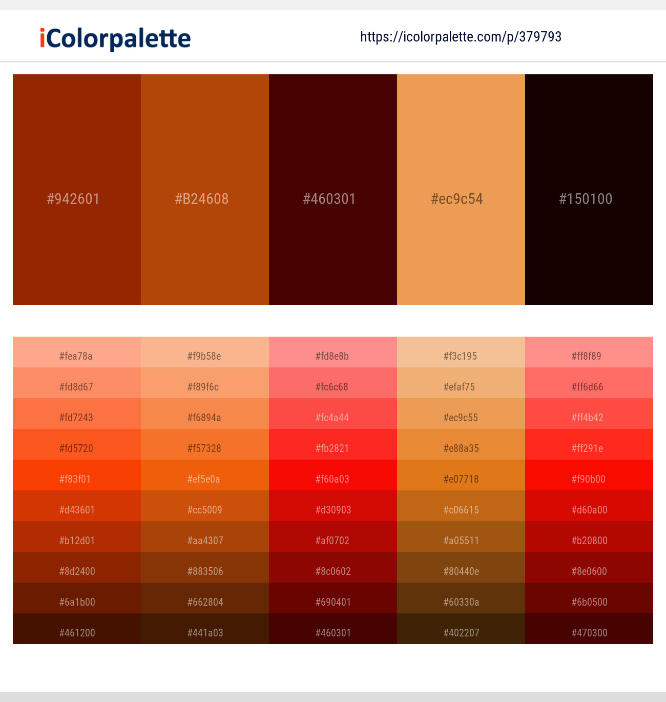 51+ Bean Color Palettes & Gradient Ideas | iColorPalette