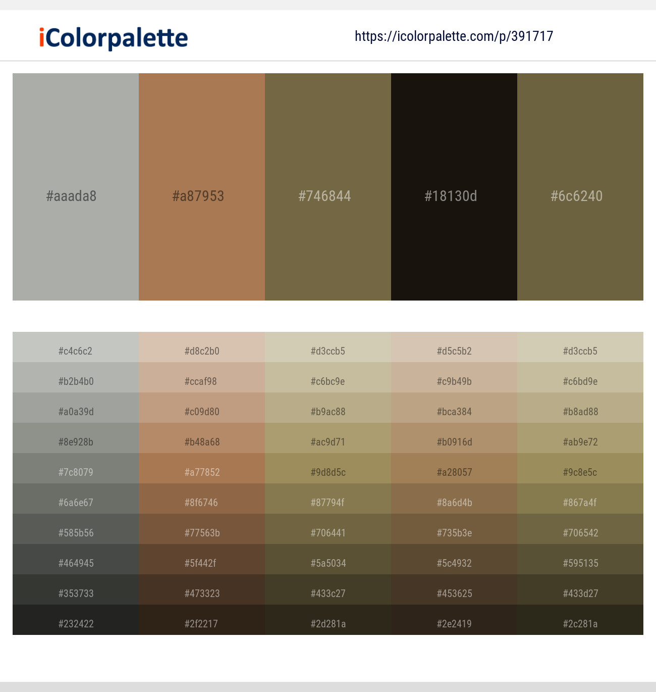 Bud – Limed Oak – Tobacco Brown – Oil – Tobacco Brown Color scheme ...