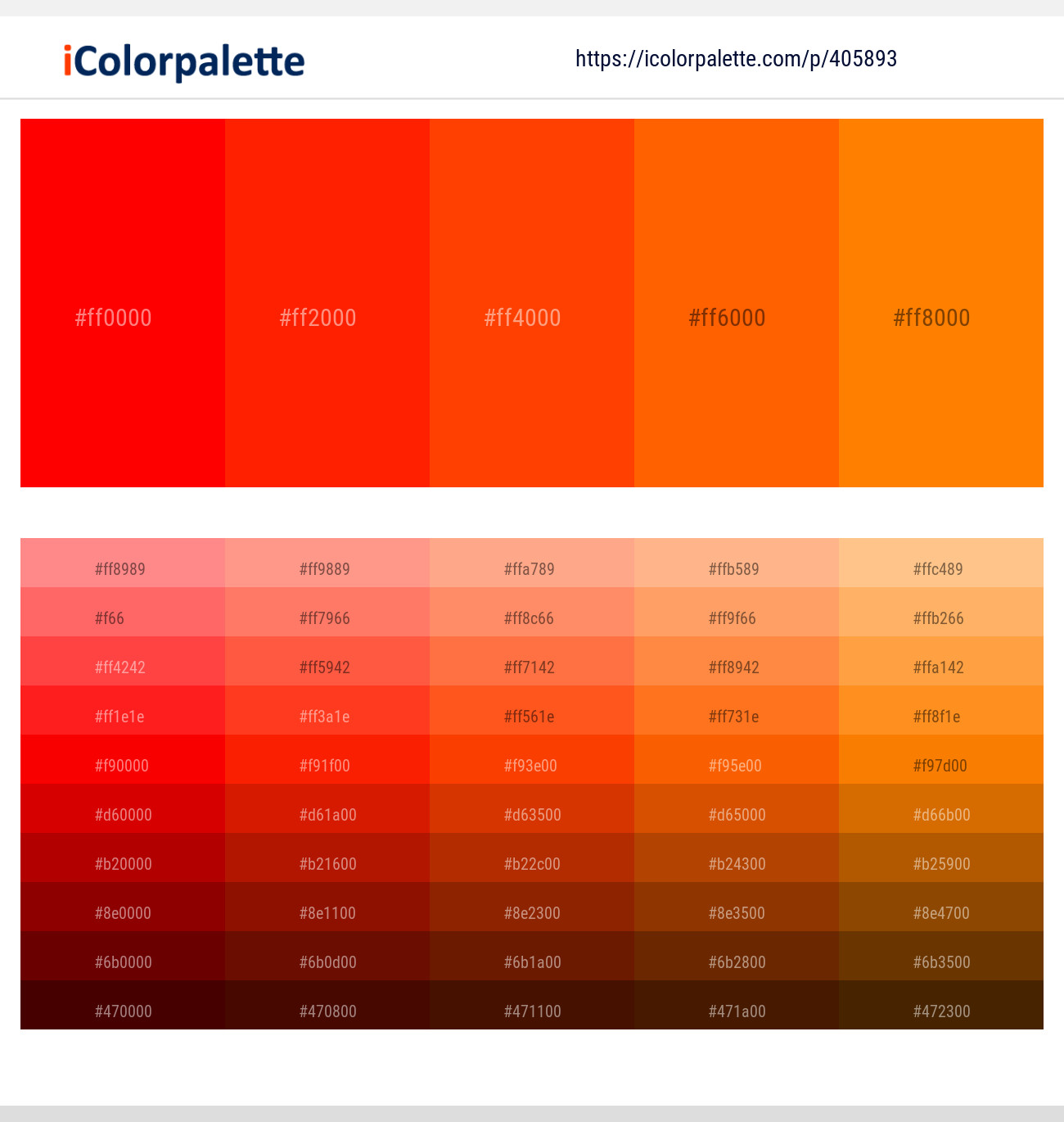 65 Red Color Palettes | Curated collection of Color Palettes