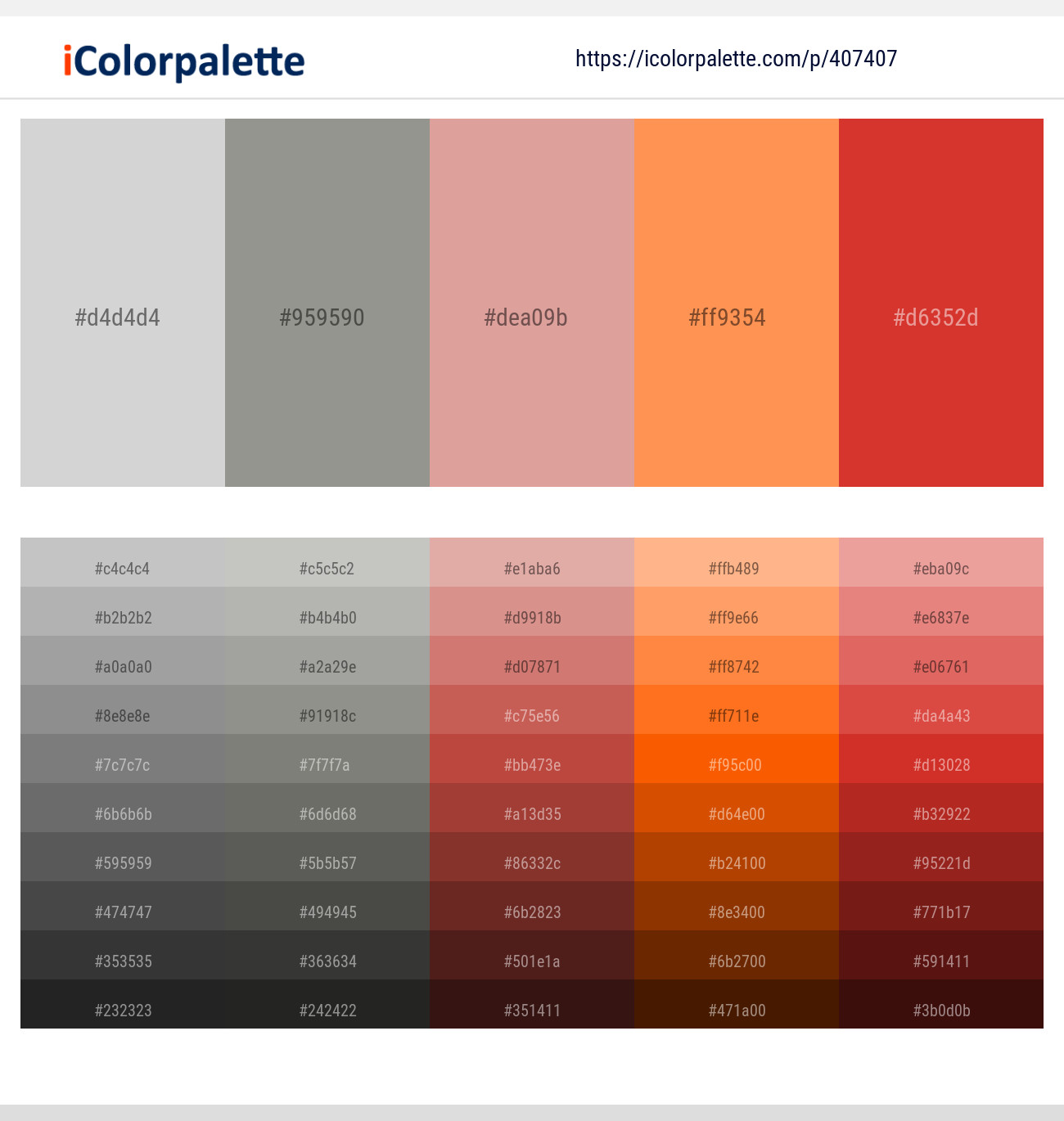 22 Latest Color Schemes with Gray And Coral Color tone combinations ...