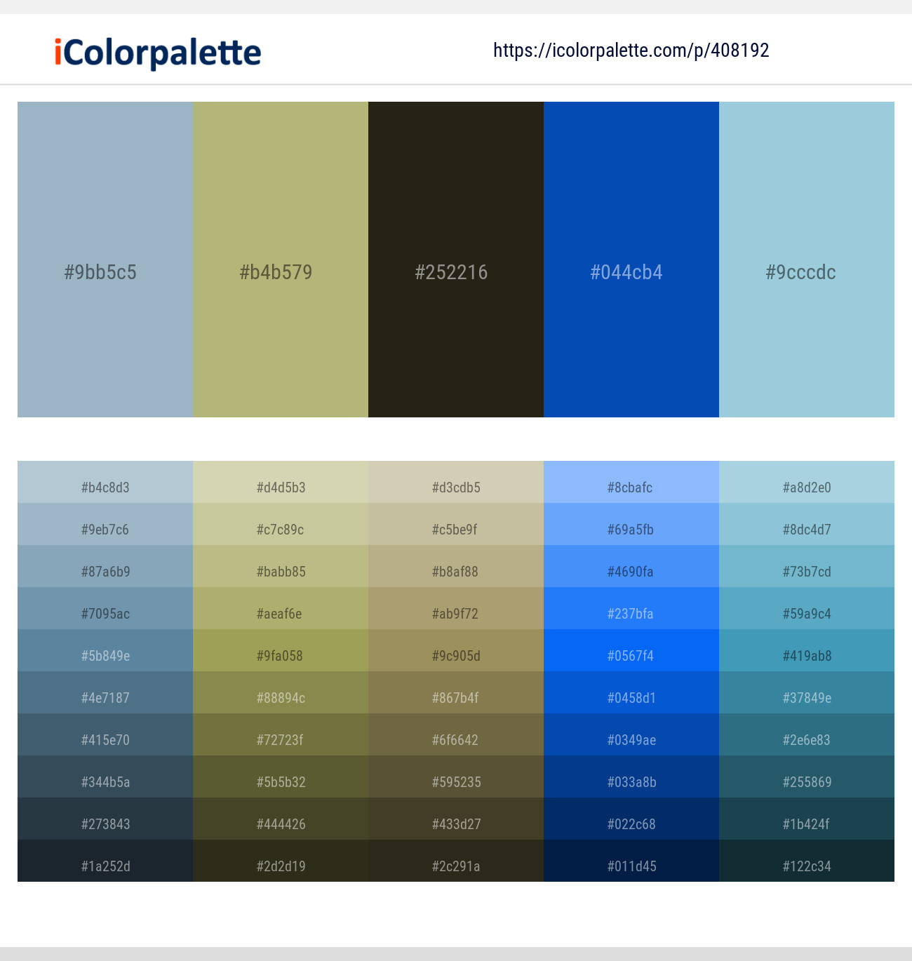 3 Latest Color Schemes with Medium Blue And Light Blue Color tone ...