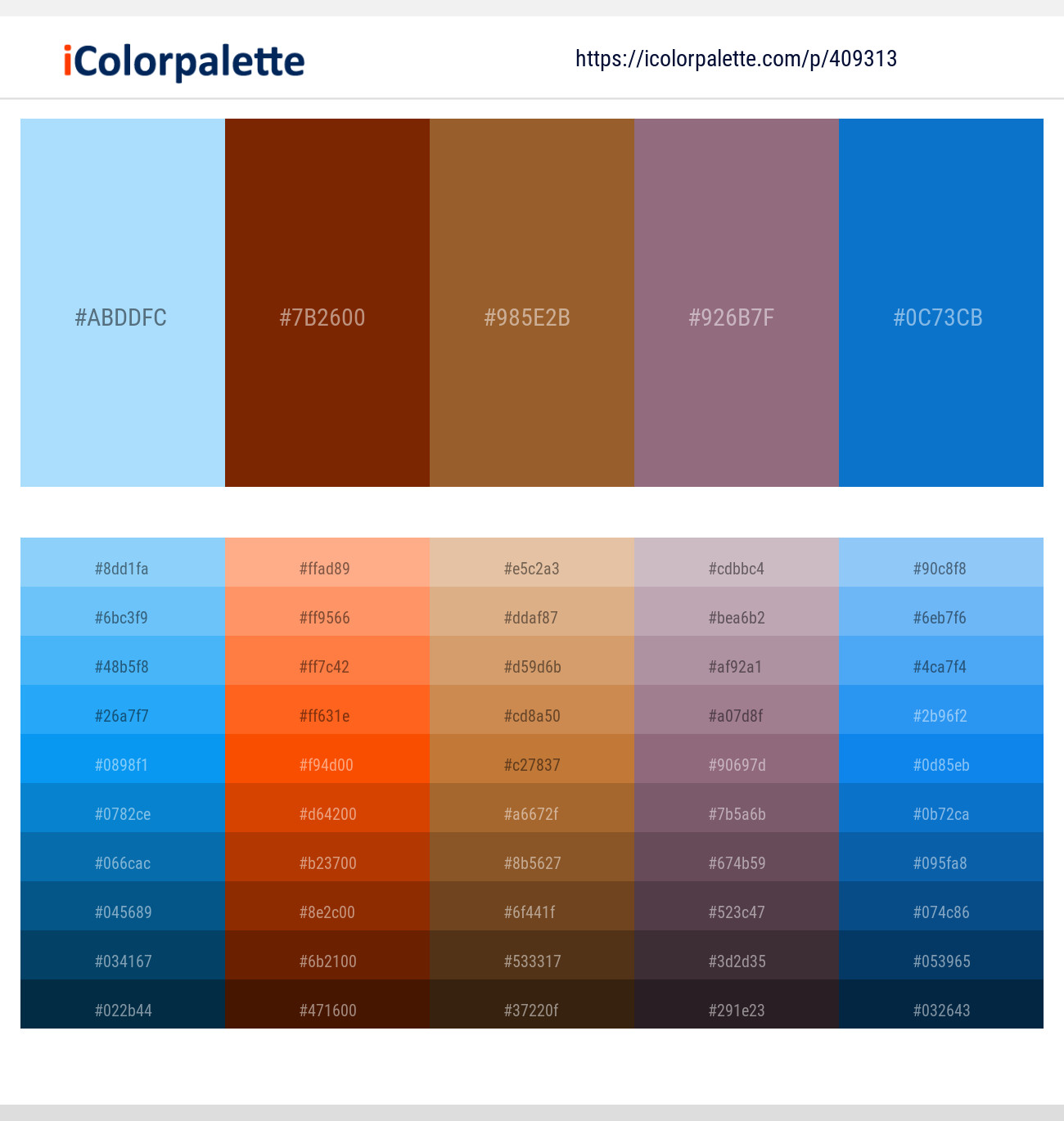 57+ Light Sky Blue And Gray Color Palettes & Gradient Ideas | iColorPalette