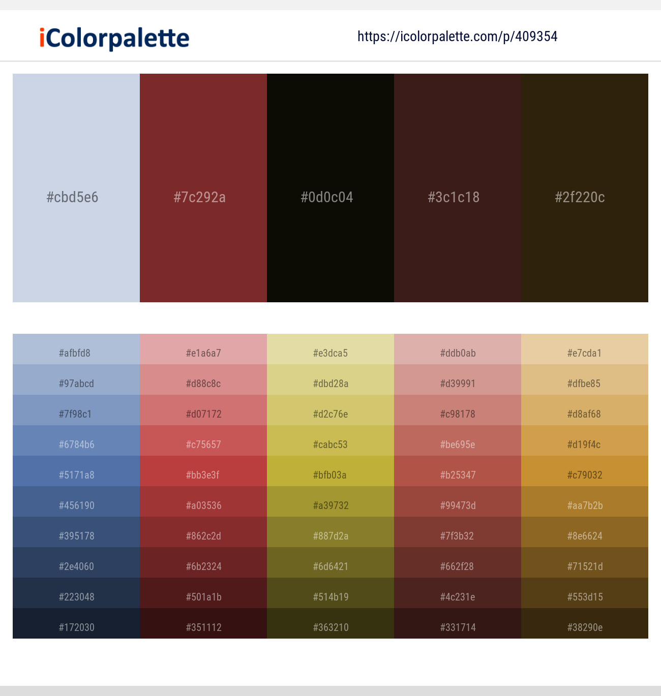 Botticelli – Nutmeg – Karaka – Tamarind – Brown Tumbleweed Color scheme ...