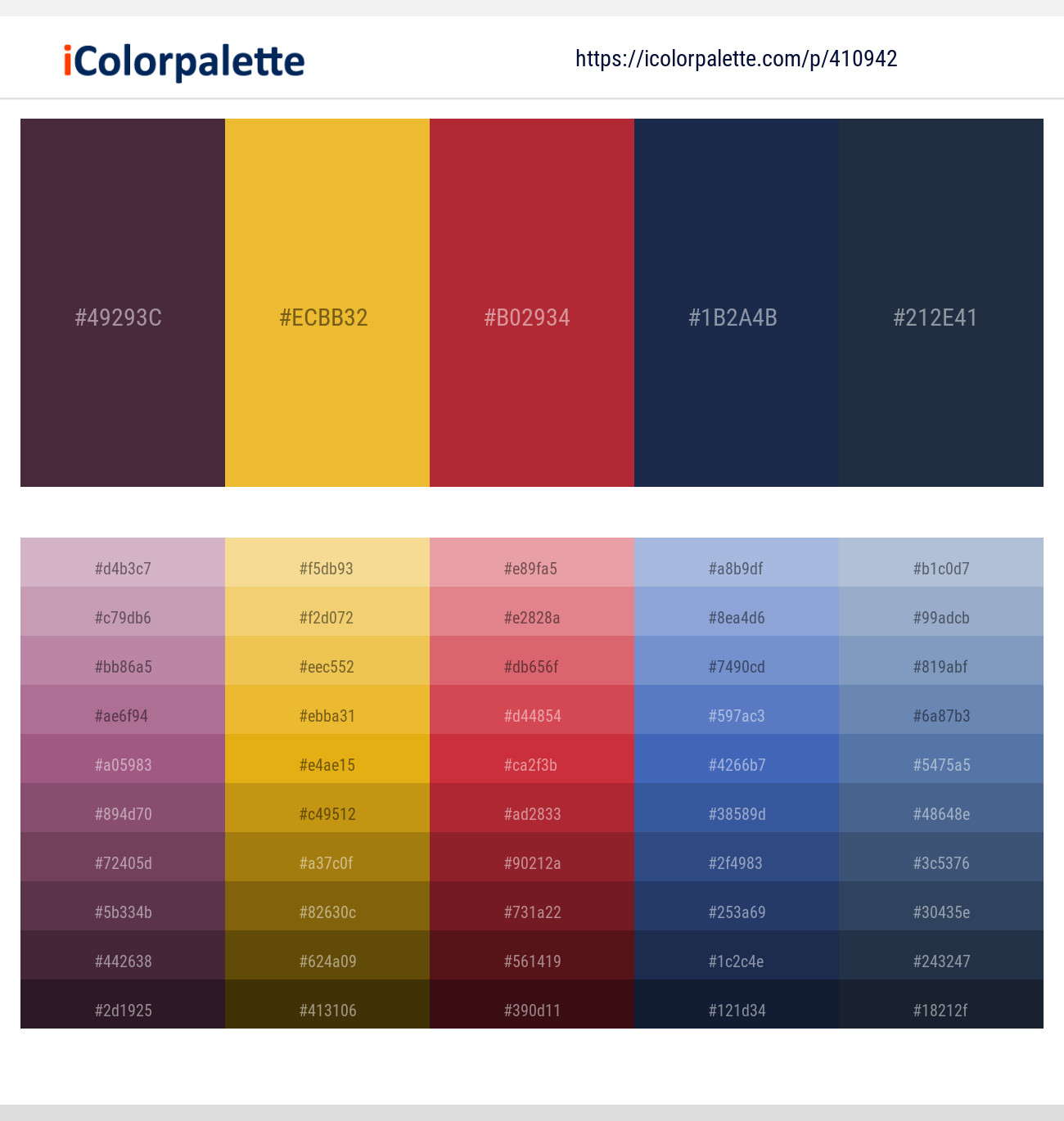 Livid Brown – Tulip Tree – Tall Poppy – Cloud Burst – Ebony Clay Color ...