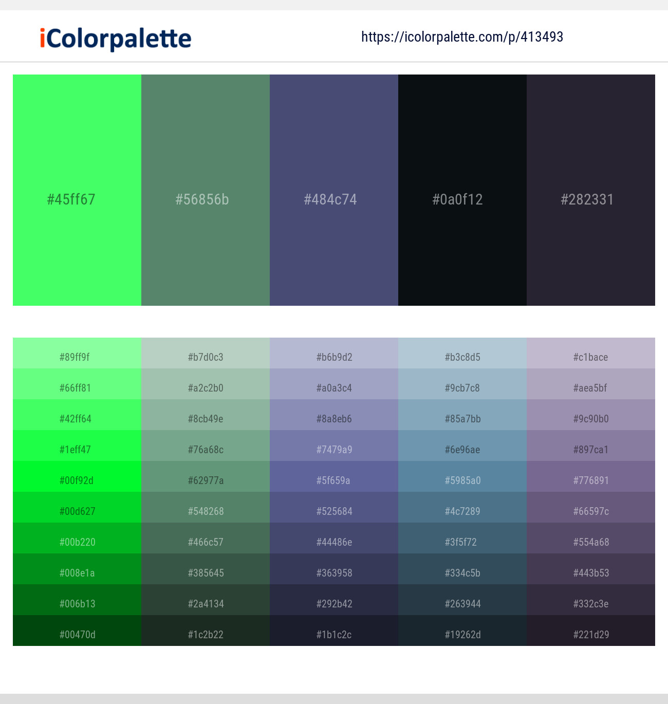 3 Latest Color Schemes with Spring Green And Dark Slate Blue Color tone ...