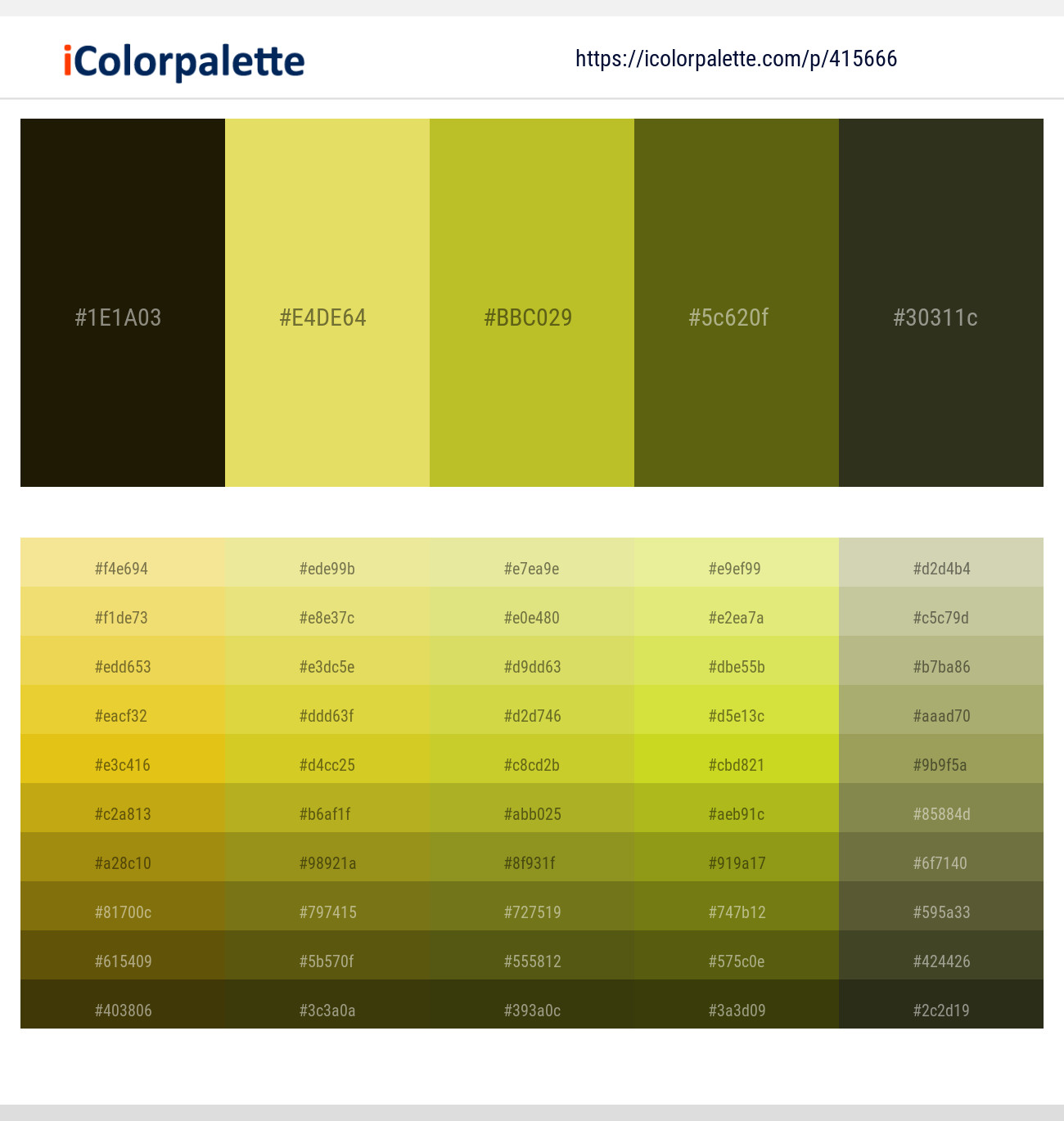 125 Yellow Color Palettes | Curated collection of Color Palettes