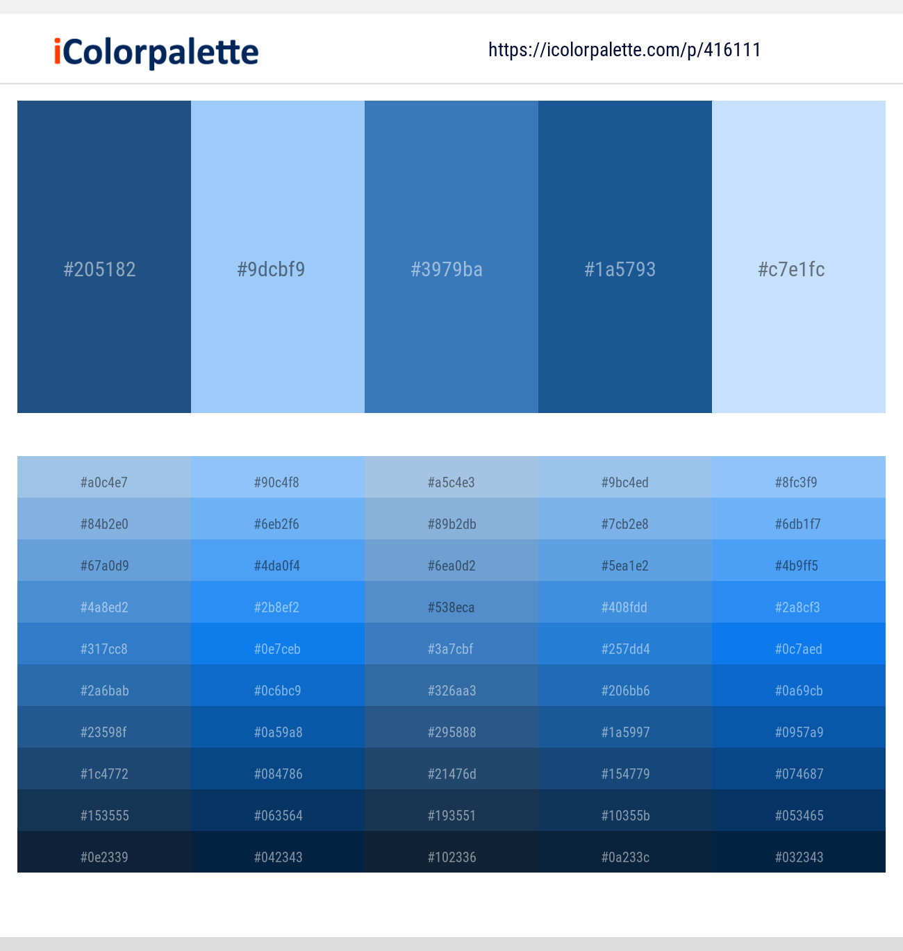 25 Blue Color Palettes | Curated collection of Color Palettes