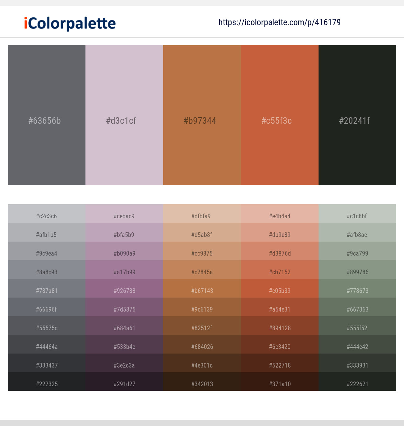 Mid Gray – Maverick – Brown Rust – Mojo – Heavy Metal Color scheme ...