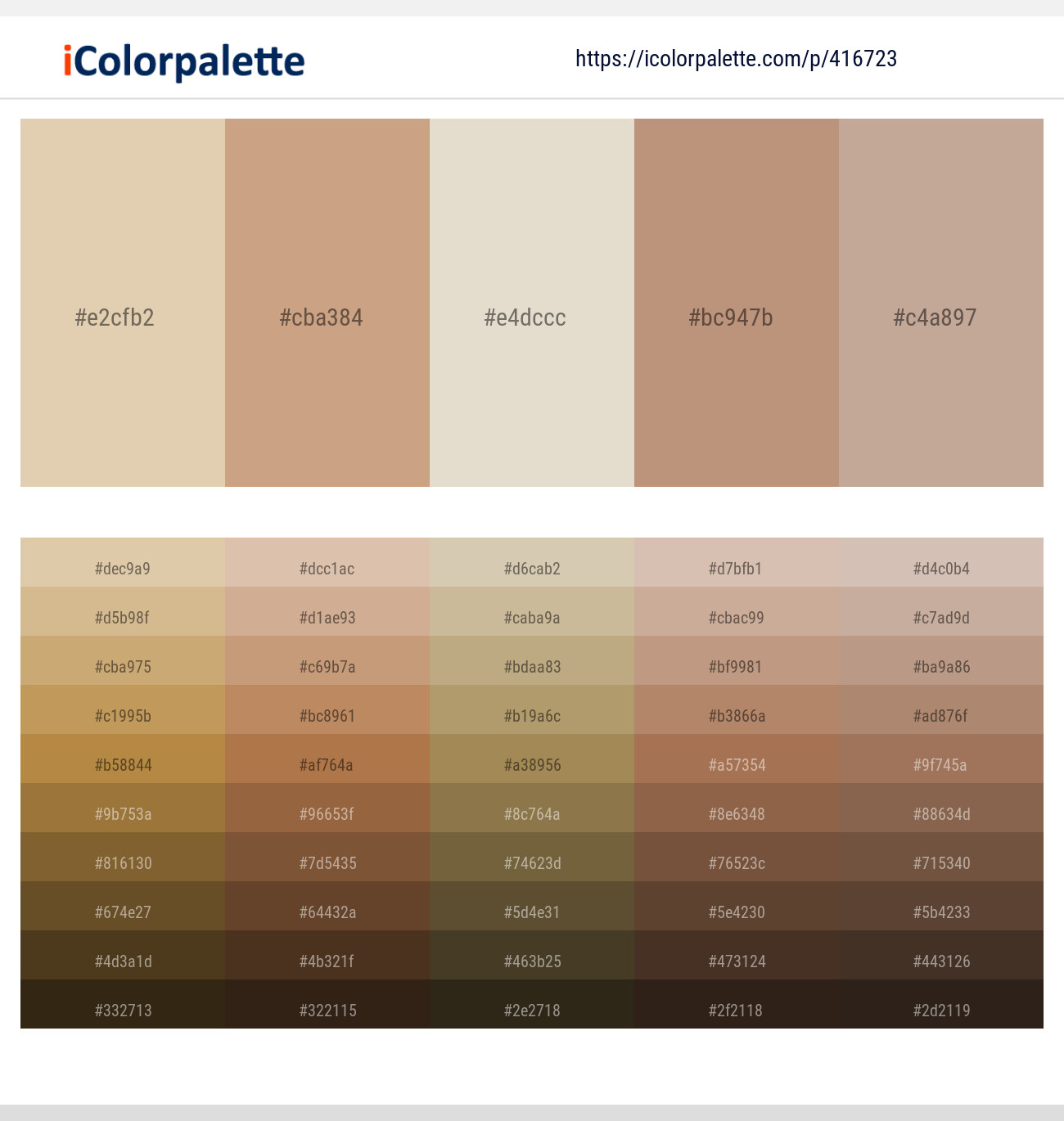 26 Brown Color Combinations | Curated collection of Color Palettes