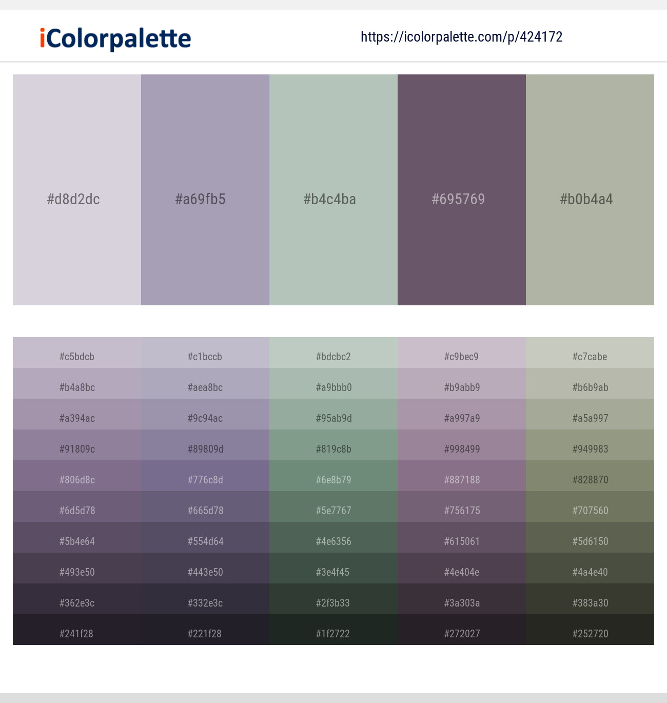 620+ Latest Color Schemes with Powder Ash Color tone combinations ...