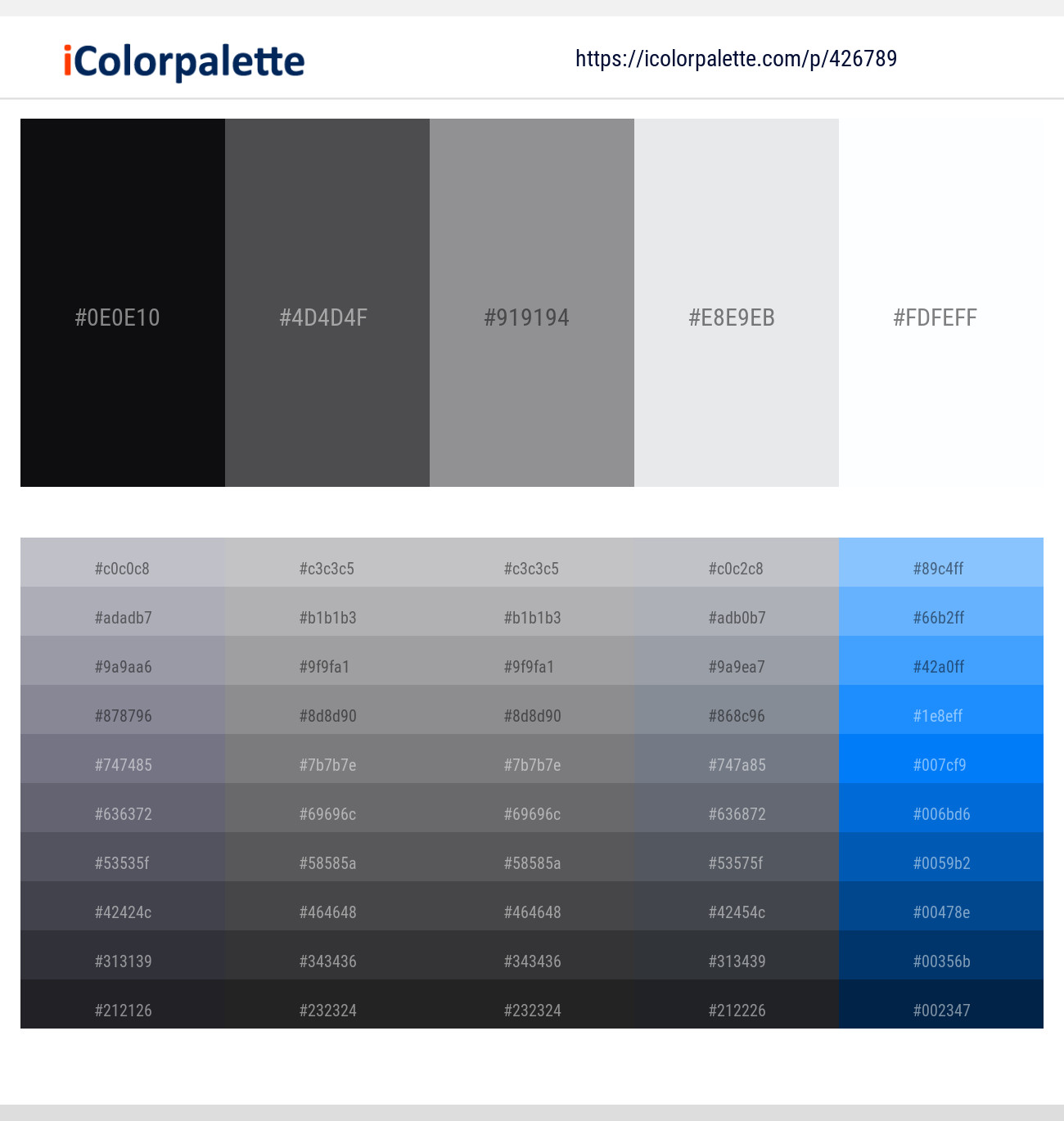 Woodsmoke – Abbey – Manatee – Porcelain – Zircon Color scheme ...