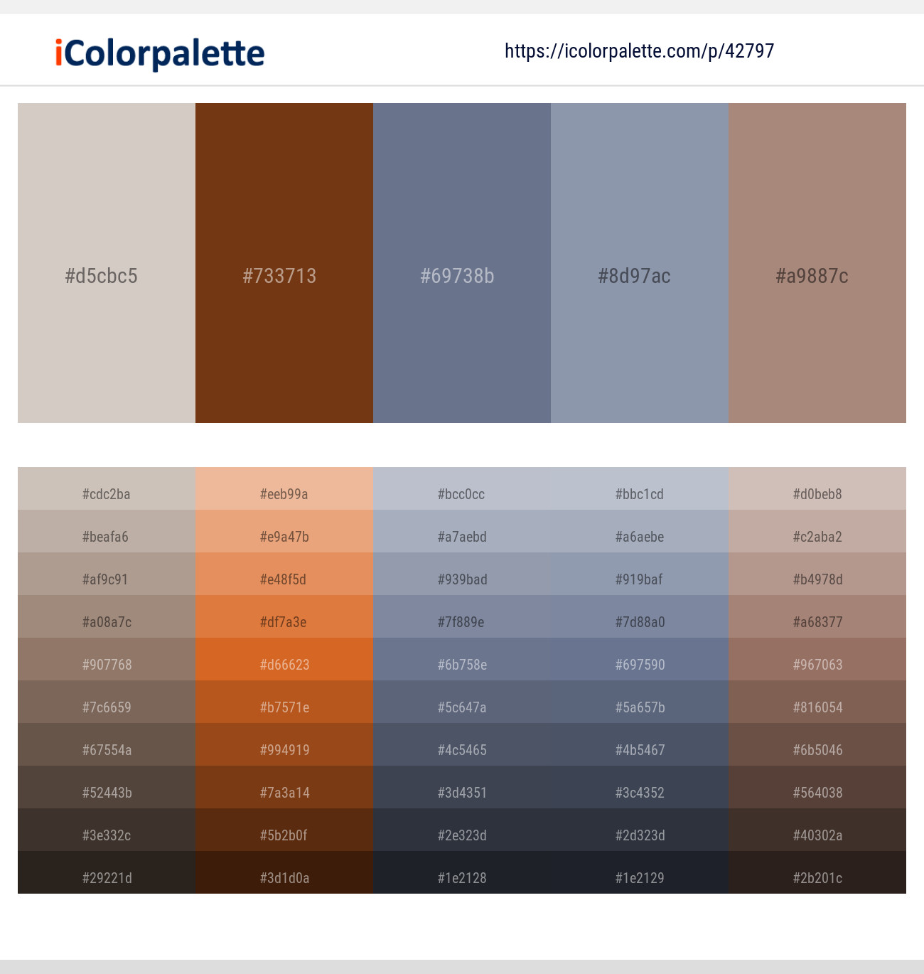 1 Latest Color Schemes with Bali Hai And Sandrift Color tone ...