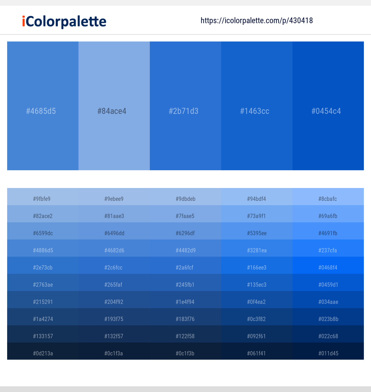 22 Latest Color Schemes with SkyBlue And Medium Blue Color tone ...