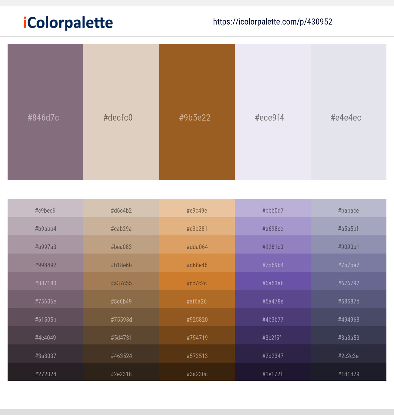 Fedora Color Palettes & Gradients - Page 5 | iColorPalette