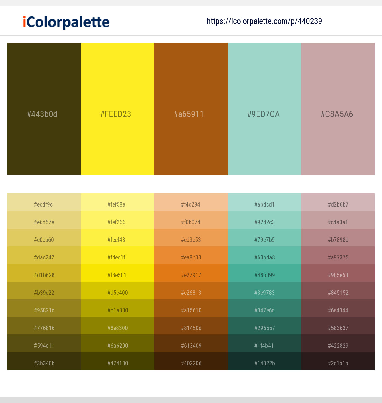 33+ Yellow And Saddle Brown Color Palettes & Gradient Ideas | iColorPalette