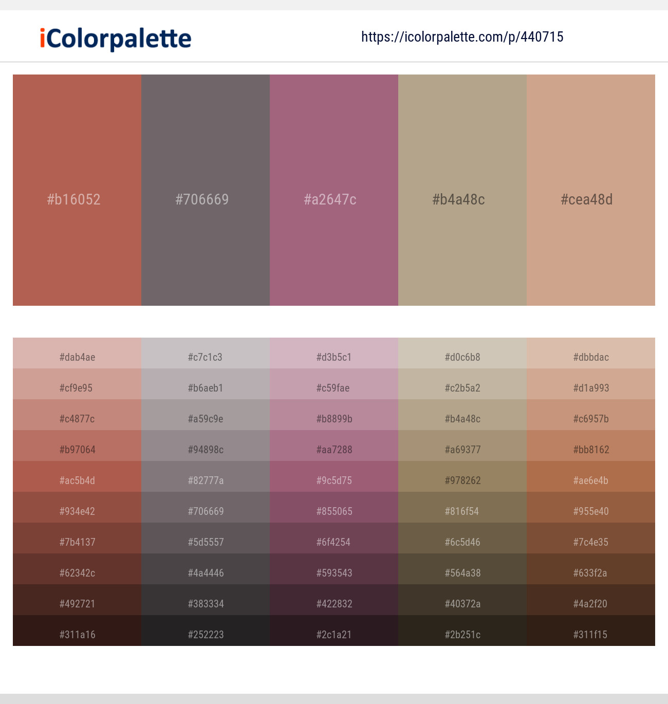 Matrix – Scorpion – Coral Tree – Hillary – Tan Color scheme | iColorpalette