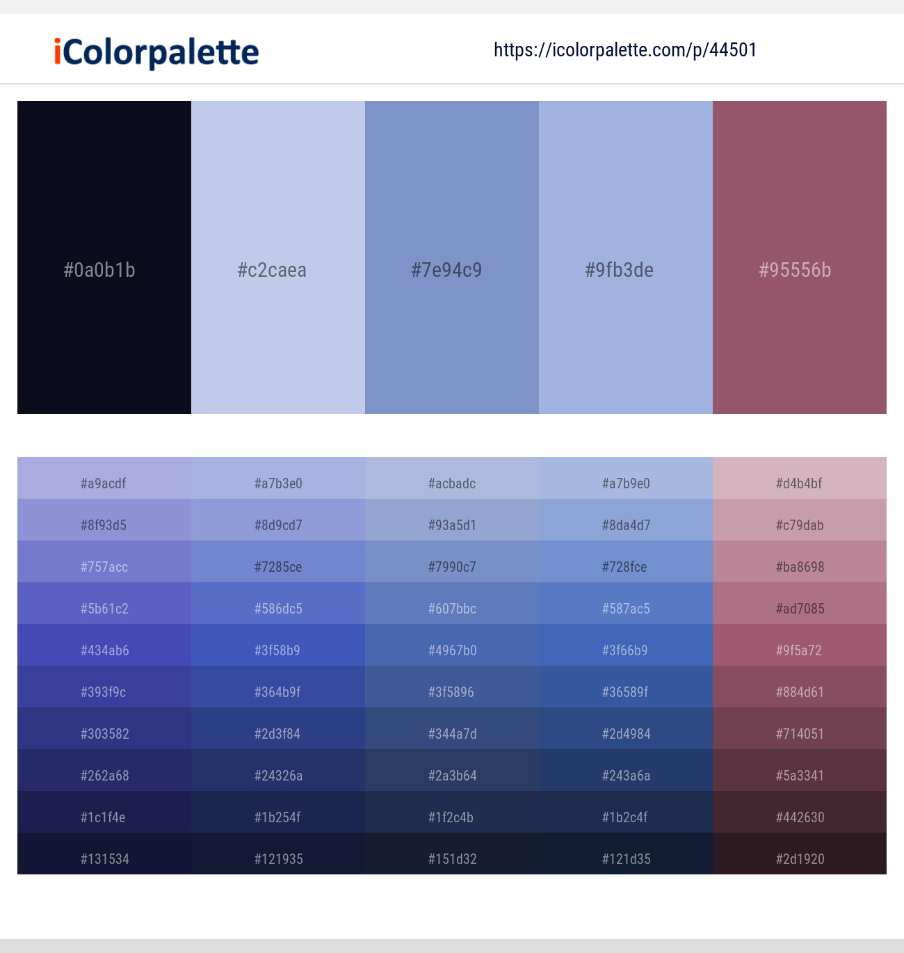 1+ Cold Purple And Au Chico Color Palettes & Gradient Ideas | iColorPalette