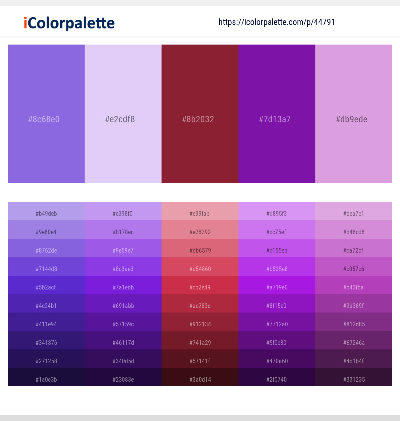 1 Latest Color Schemes with Medium Purple And Old Brick Color tone ...