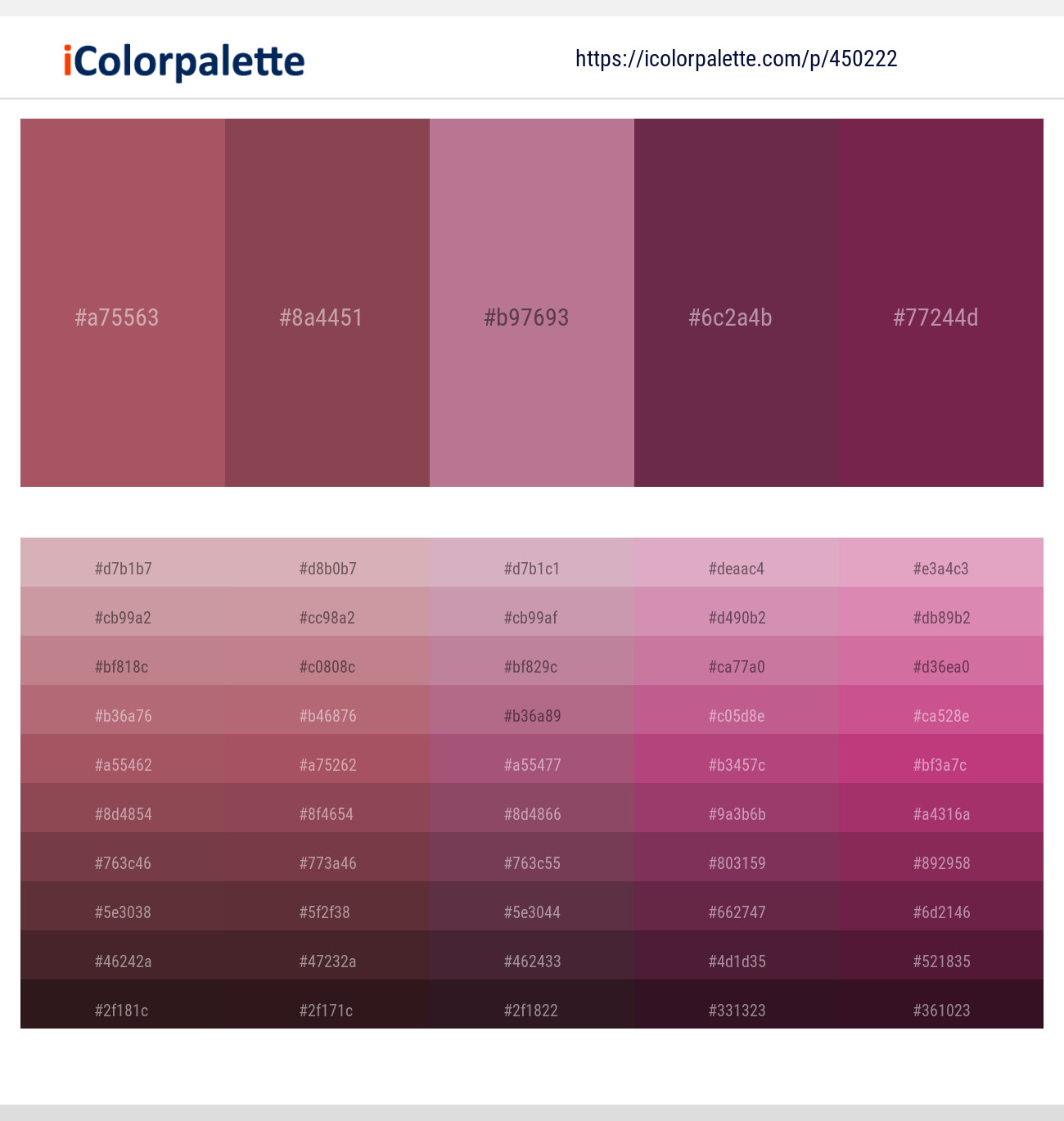 780+ Latest Color Schemes with Turkish Rose Color tone combinations ...
