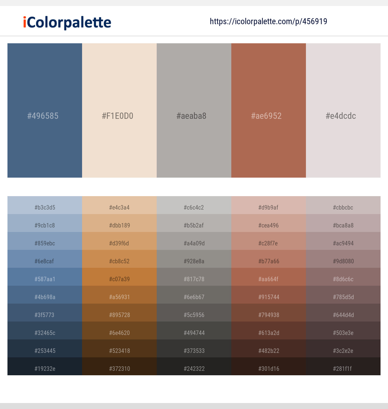 Bismark – Almond – Cloudy – Santa Fe – Ebb Color scheme | iColorpalette