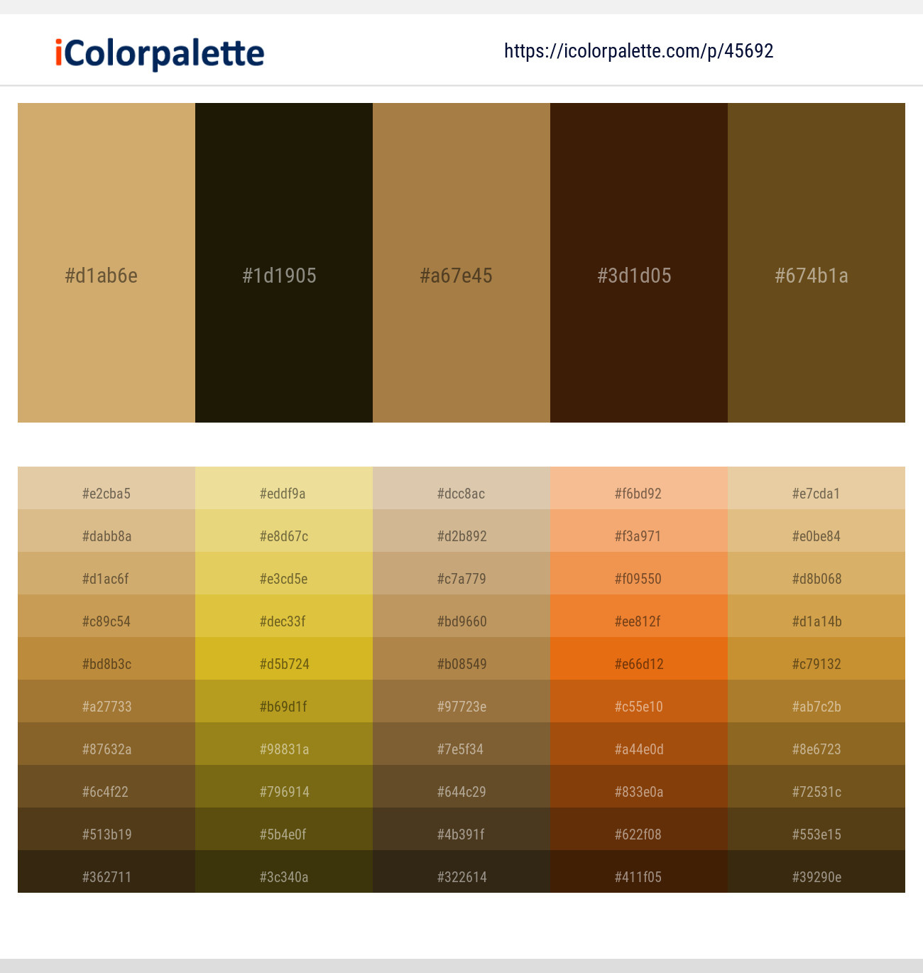 1 Latest Color Schemes with Acadia And Driftwood Color tone ...