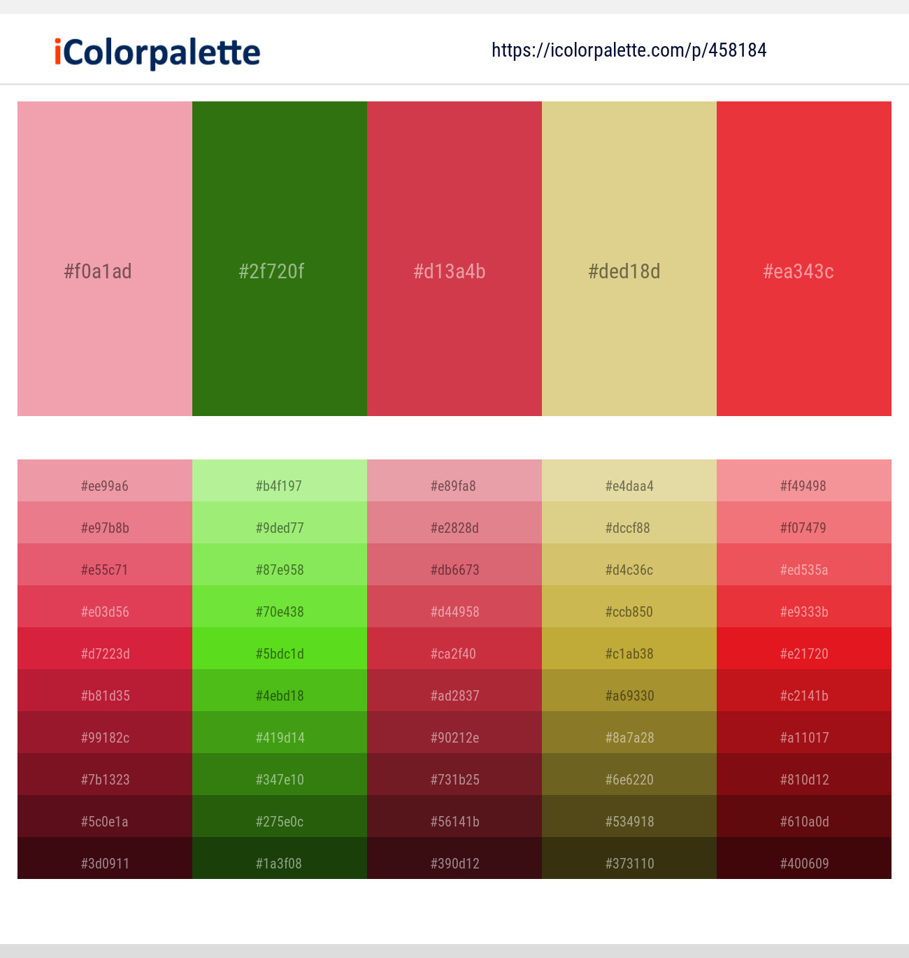 Wewak – Bilbao – Brick Red – Zombie – Alizarin Crimson Color scheme ...