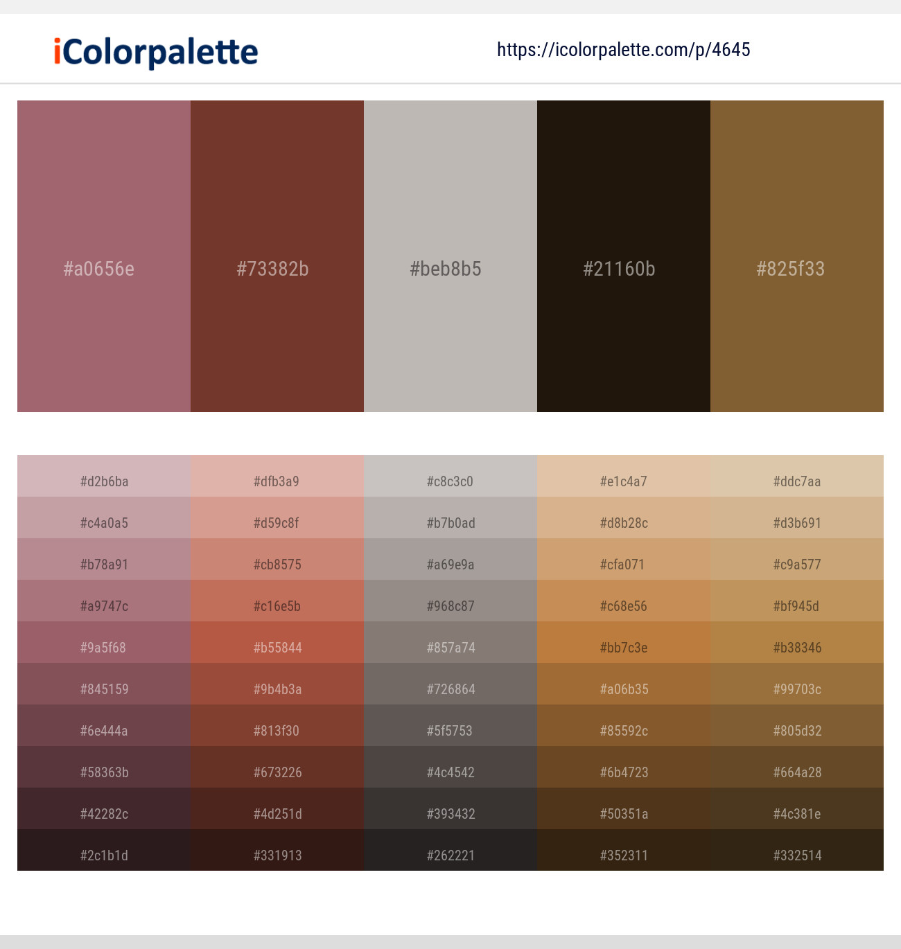 1 Latest Color Schemes with Cotton Seed And Potters Clay Color tone ...