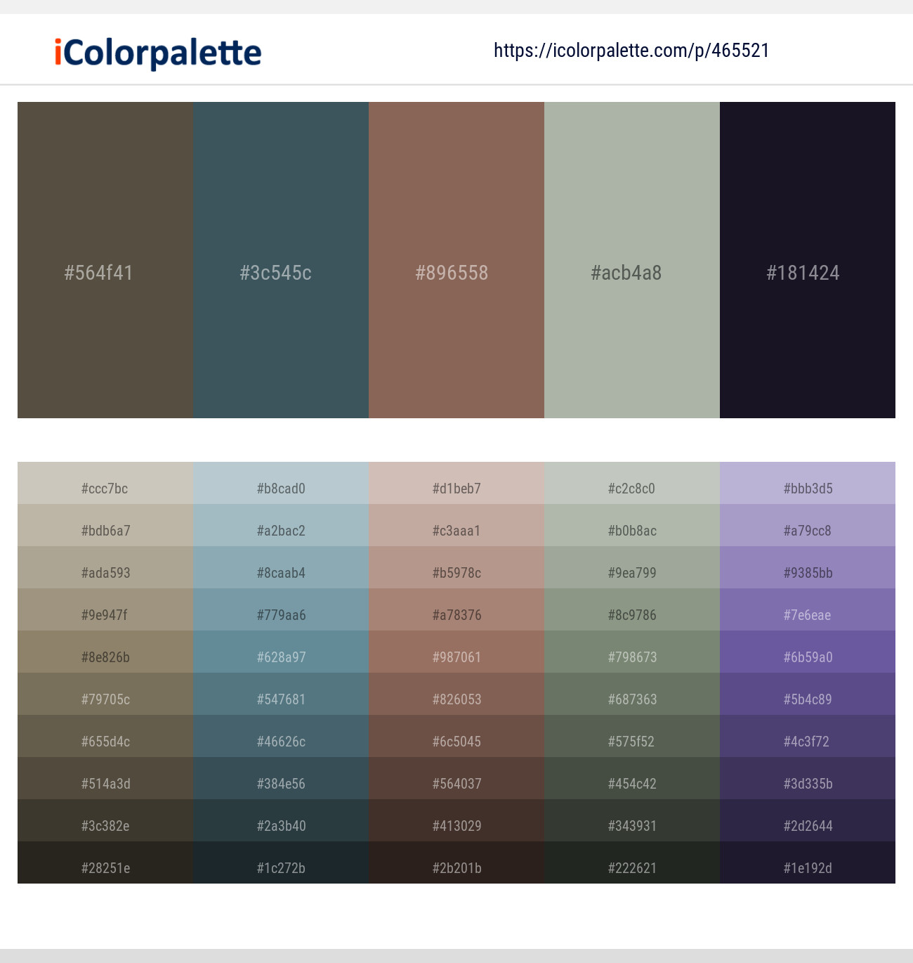 196664 Color Palettes | iColorpalette