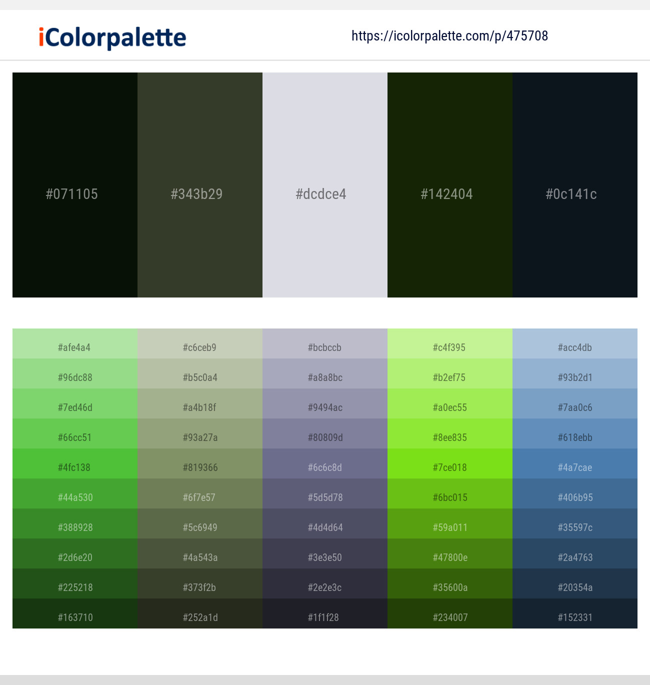 Midnight Moss – Rangitoto – Mischka – Pine Tree – Ebony Color scheme ...