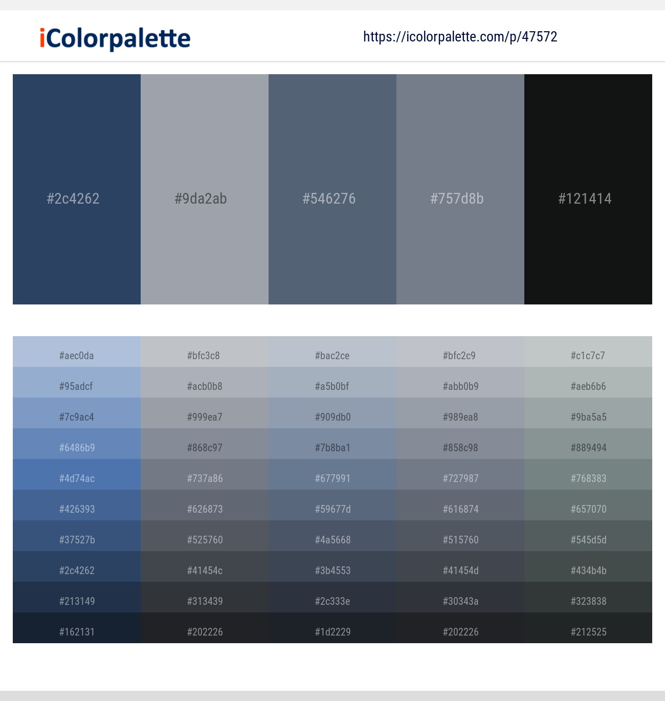 2 Latest Color Schemes with Raven And Woodsmoke Color tone combinations ...