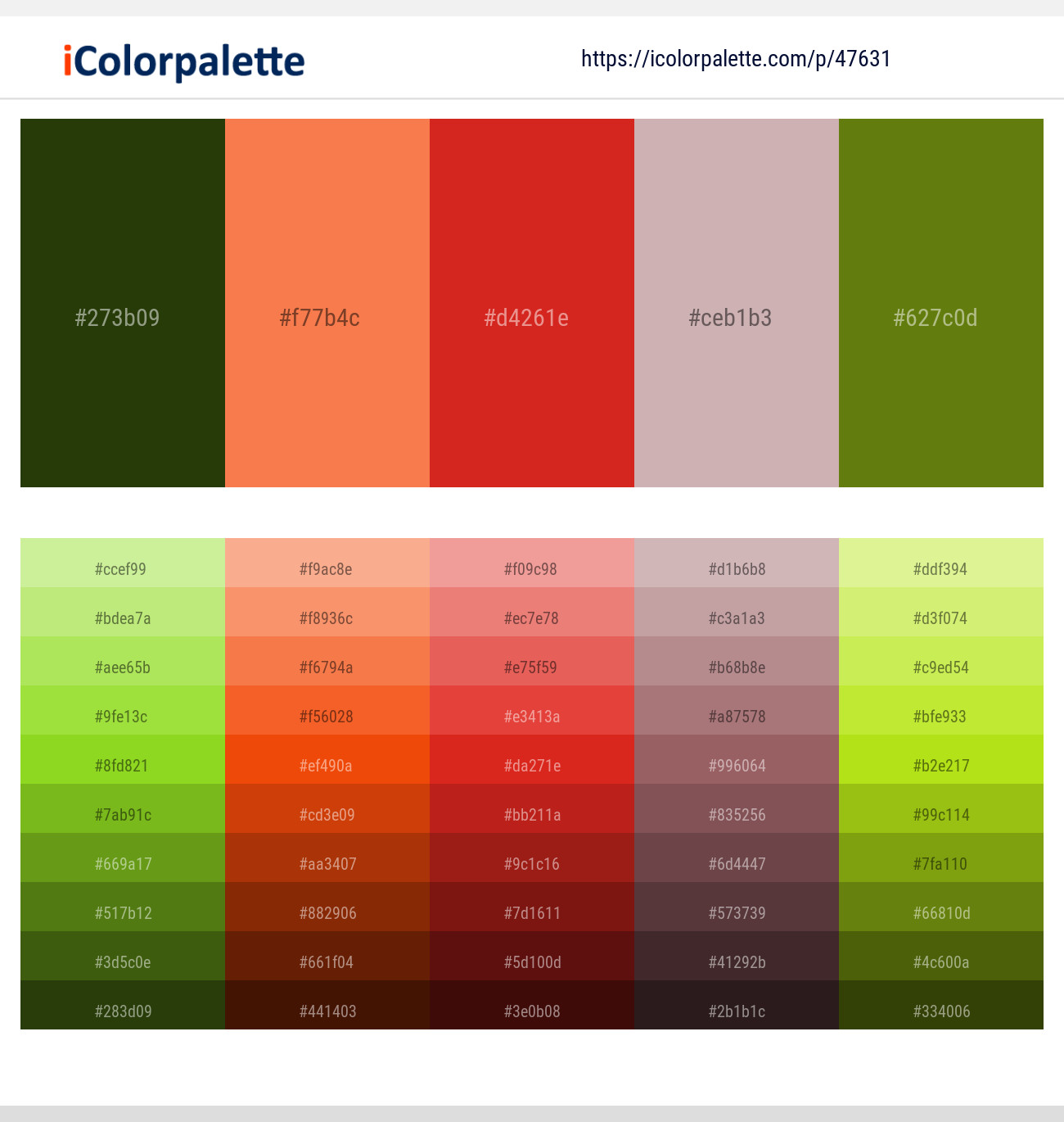 10 Latest Color Schemes with Dark Green And Coral Color tone ...