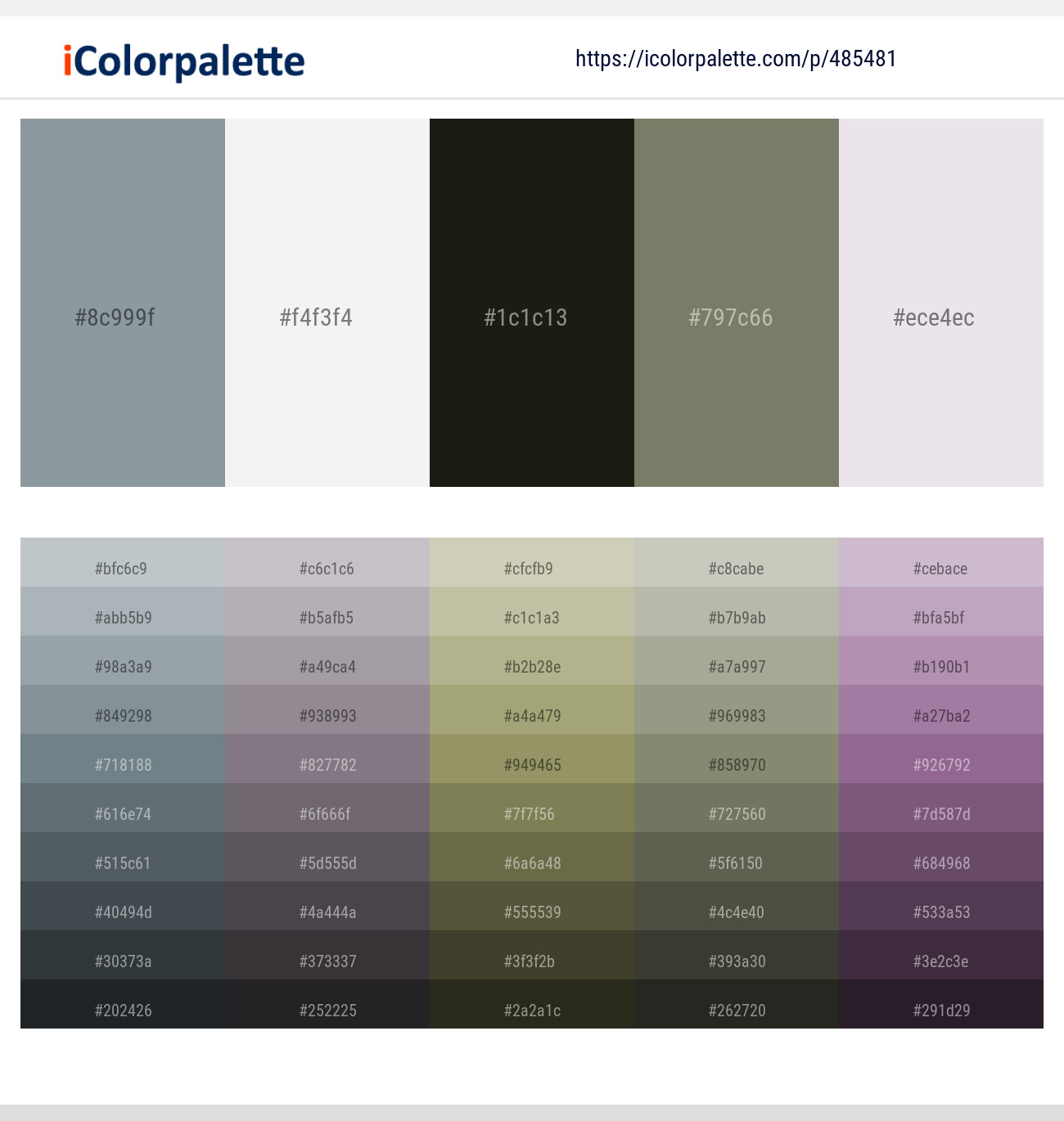 300+ Latest Color Schemes with Light Slate Gray And White Smoke Color ...