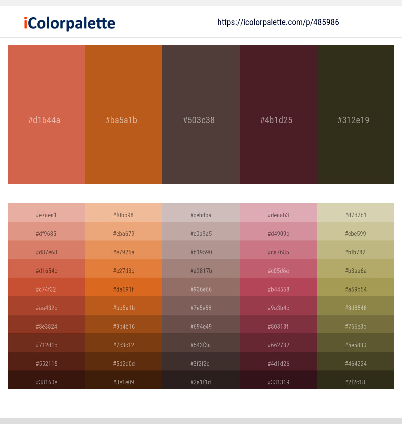 380+ Latest Color Schemes with Rock Color tone combinations | 2021 ...