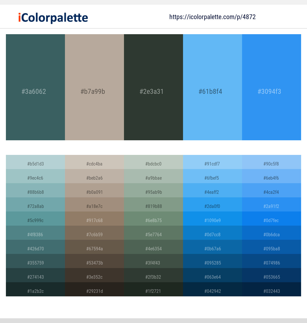1 Latest Color Schemes with Nomad And Dodger Blue Color tone ...