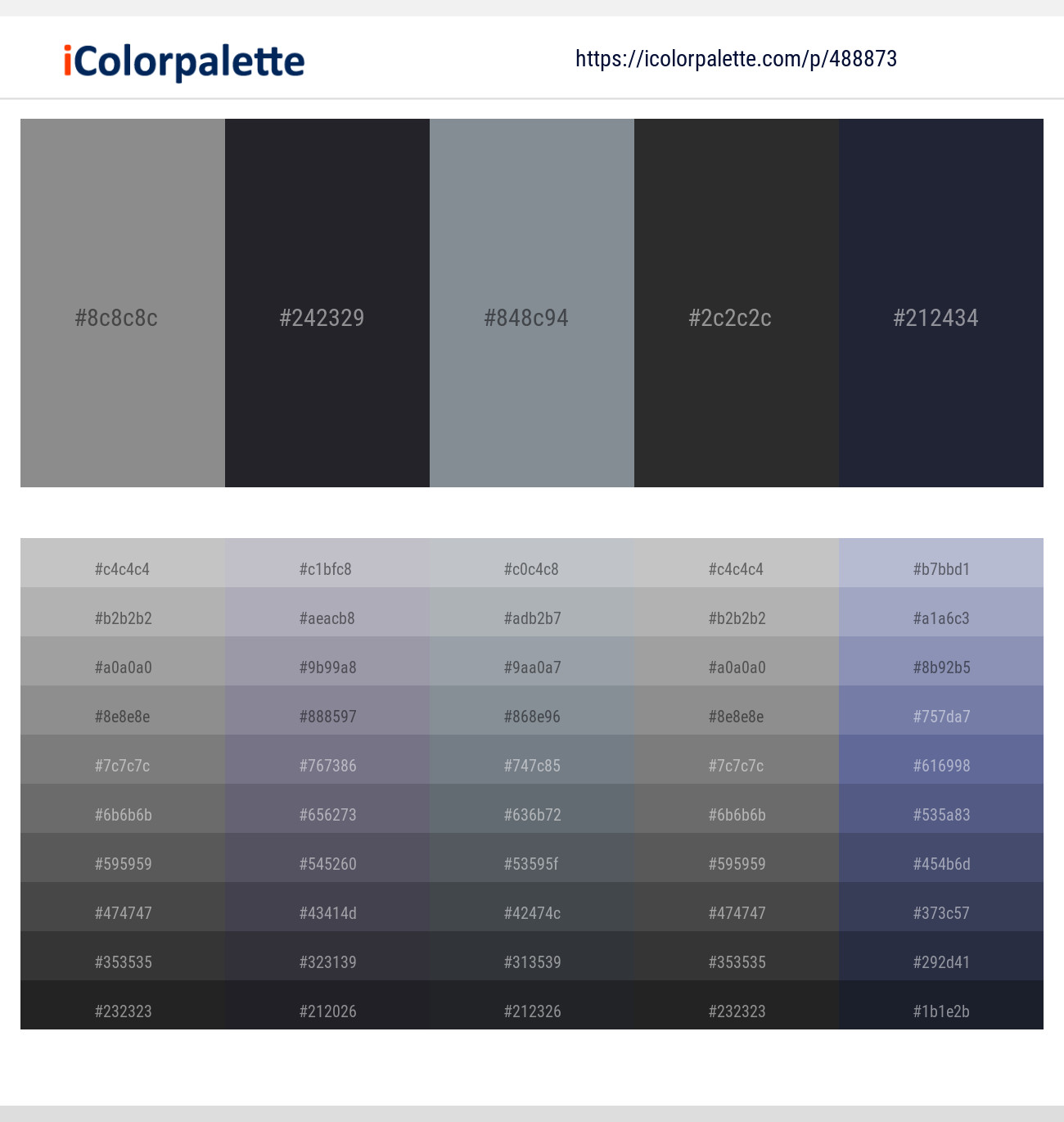 1950+ Latest Color Schemes with Gray And Black Color tone combinations ...