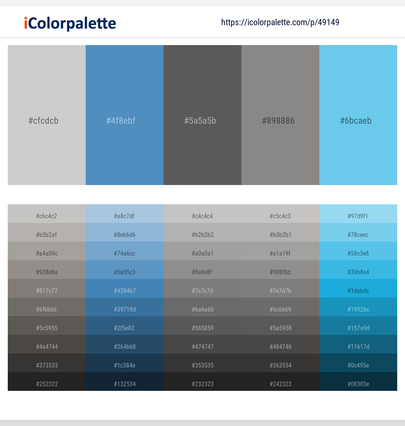 2 Latest Color Schemes with Cloud And Sky Blue Color tone combinations ...