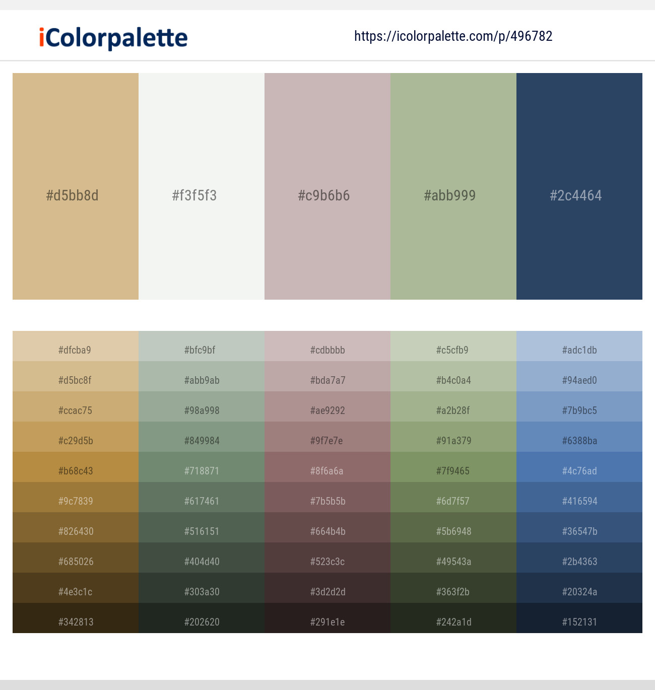 Straw – Gray Nurse – Cold Turkey – Schist – Rhino Color scheme ...