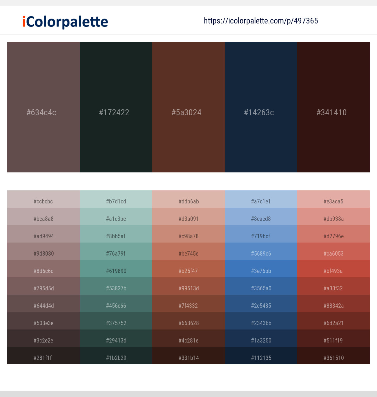 Dorado – Aztec – Irish Coffee – Big Stone – Coffee Bean Color scheme ...