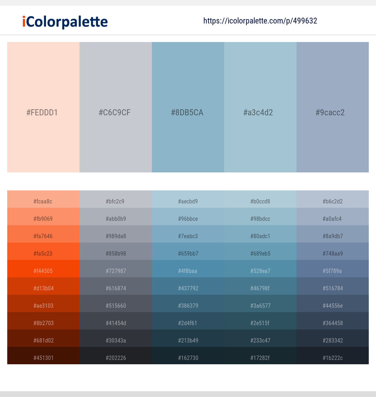 Watusi – Ghost – Polo Blue – Rock Blue – Nepal Color scheme | iColorpalette