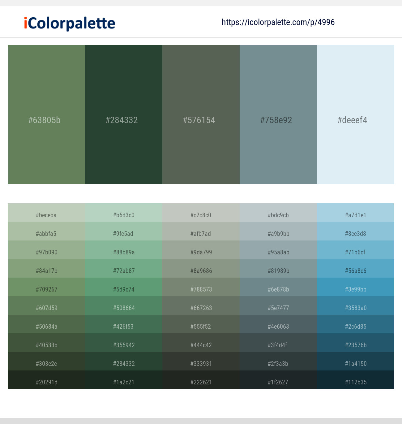 1 Latest Color Schemes with Glade Green And Iceberg Color tone ...
